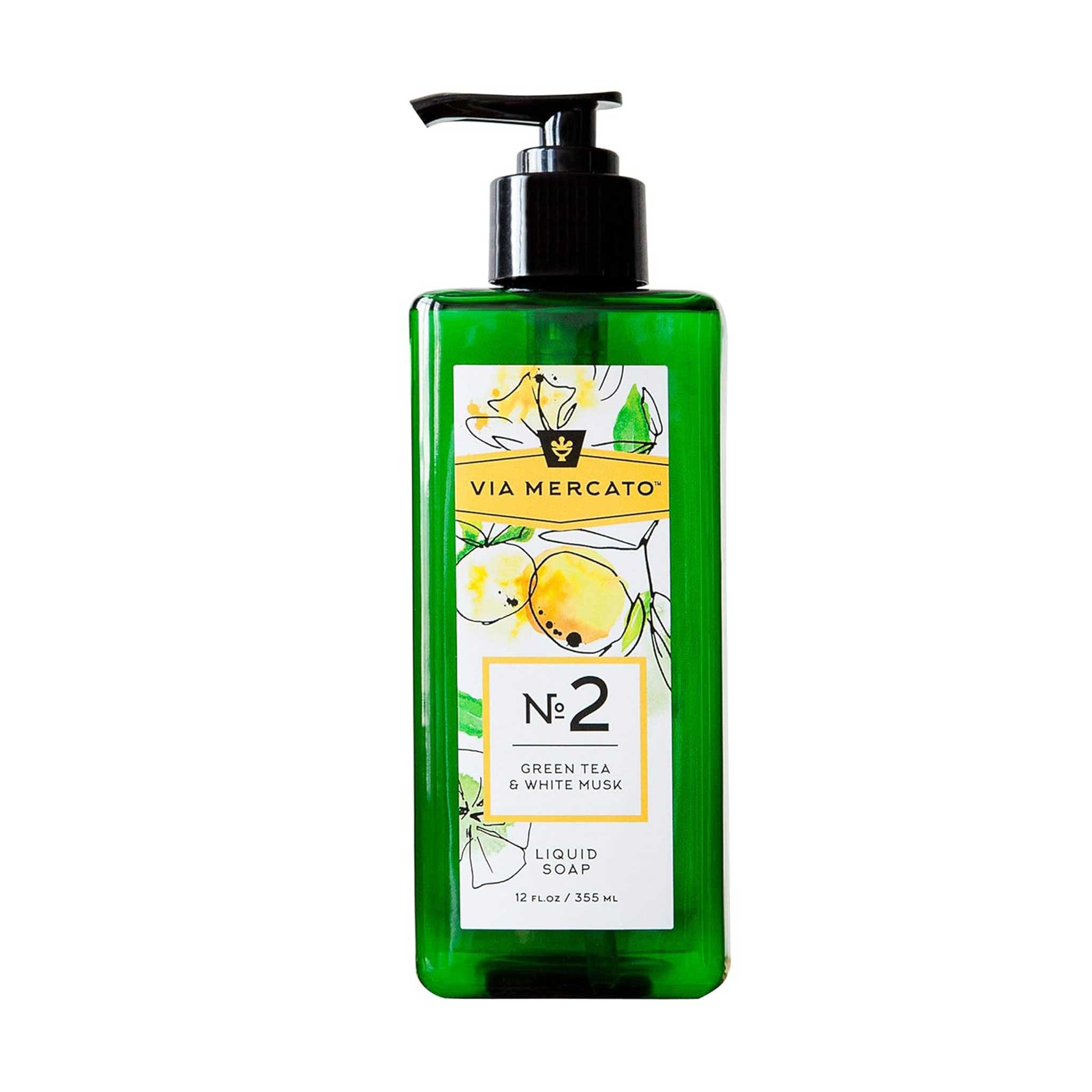 VIA MERCATO Liquid Soap – Green Tea & White Musk – Cedra Pharmacy